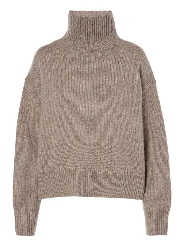 NILI LOTAN Tabitha Cashmere Turtleneck Sweater - Brown