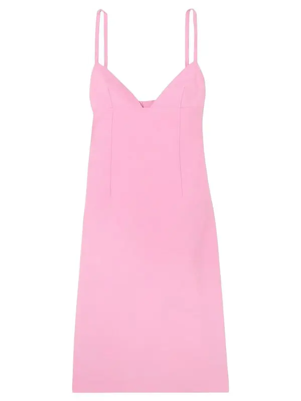 Jacquemus Camison Wool And Silk-blend Midi Dress - Pink