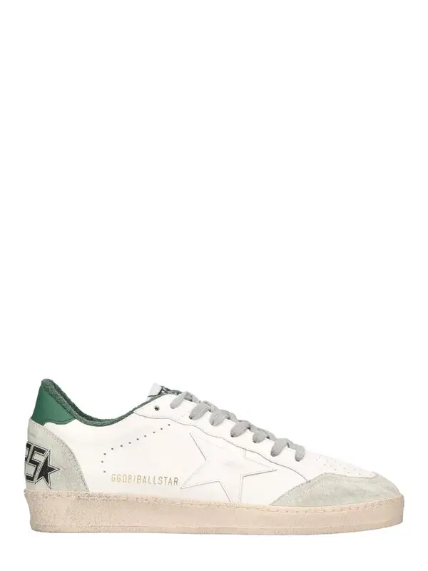GOLDEN GOOSE Ballstar Leather Sneakers - Green