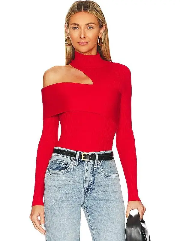 Nbd Kiera Sweater In . Also - Red