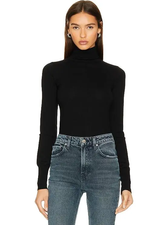 GRLFRND Merino Wool Turtleneck Sweater In . Also - Black