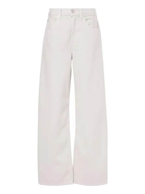 AGOLDE Low Curve Mid-rise Wide-leg Jeans - White