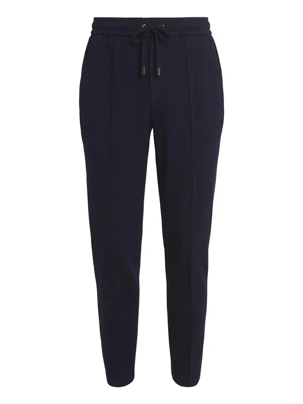 Isaia Wool-cashmere-blend Drawstring Trousers - Navy