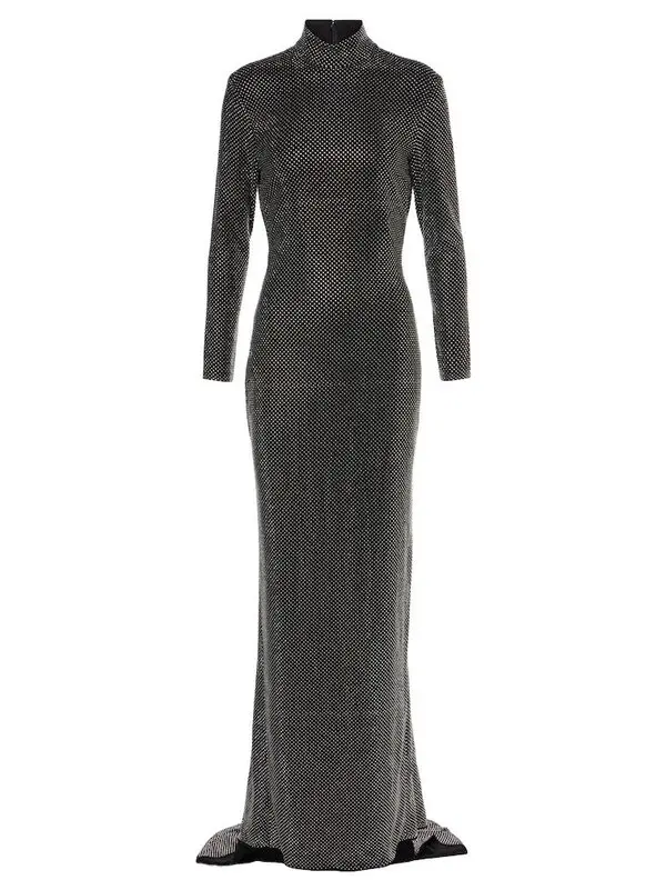 Solace London Vivienne Embellished Gown - Black