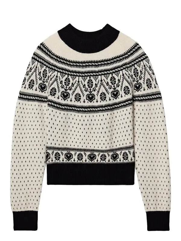 Khaite Guy Intarsia Cashmere-blend Sweater - Neutrals