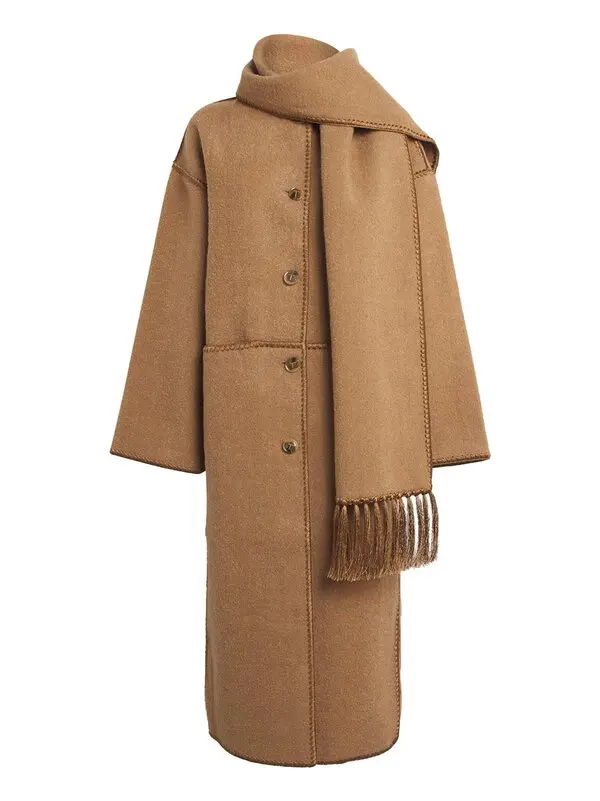 TOTEME Wool-blend Scarf Coat - Brown