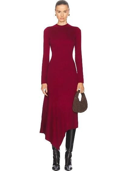 L'academie Odelya Asymmetrical Dress - Wine