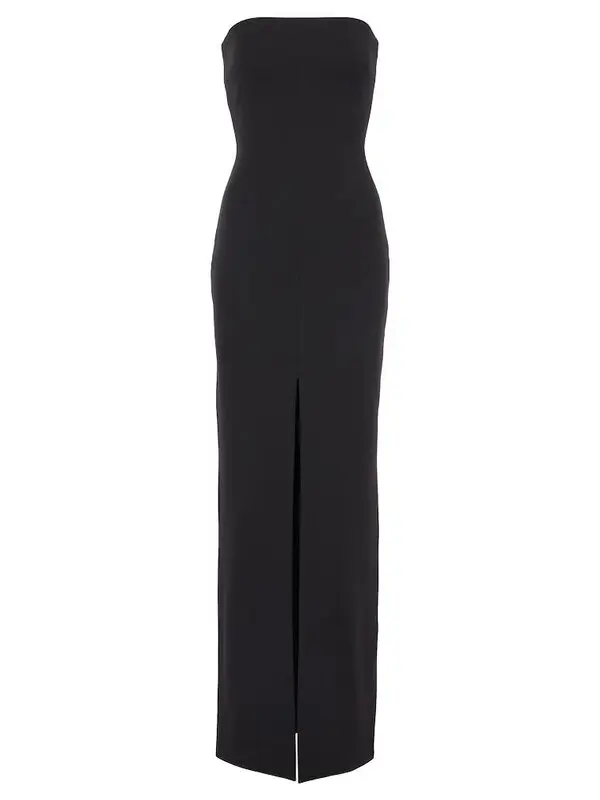 Solace London Bysha Strapless Crepe Maxi Dress - Black