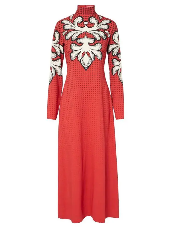 La DoubleJ Halle Printed Satin Midi Dress - Multicoloured