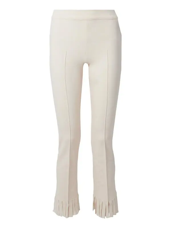 HIGH SPORT Louis Fringed Cotton-blend Jacquard Straight-leg Pants - Ivory