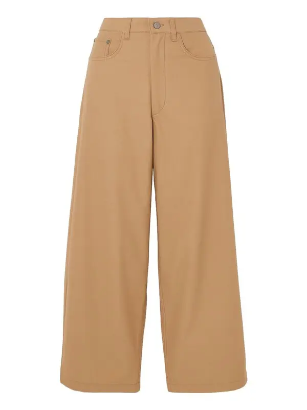 Maria Mcmanus Organic Cotton-twill Wide-leg Trousers - Brown