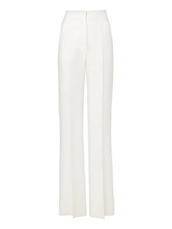Max Mara Aversa High-rise Linen Wide-leg Pants - White