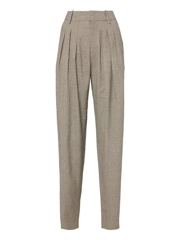 Isabel Marant Étoile Iwena Cotton-blend Tapered Trousers - Multicoloured