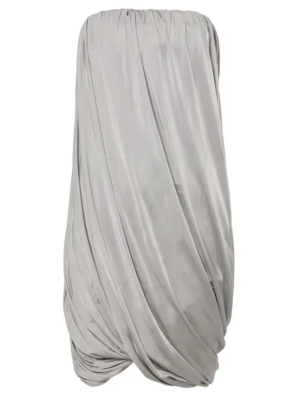Attico Draped Jersey Mini Dress - Grey