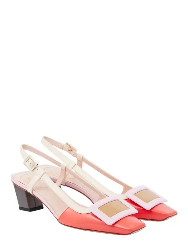 ROGER VIVIER Patent Leather Slingback Pumps - Multicoloured