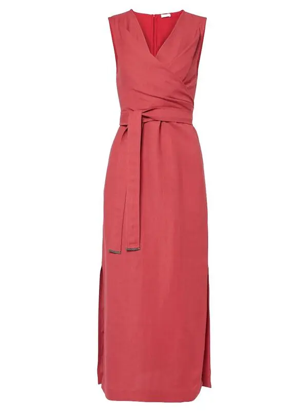 Brunello Cucinelli Midi Dress - Red