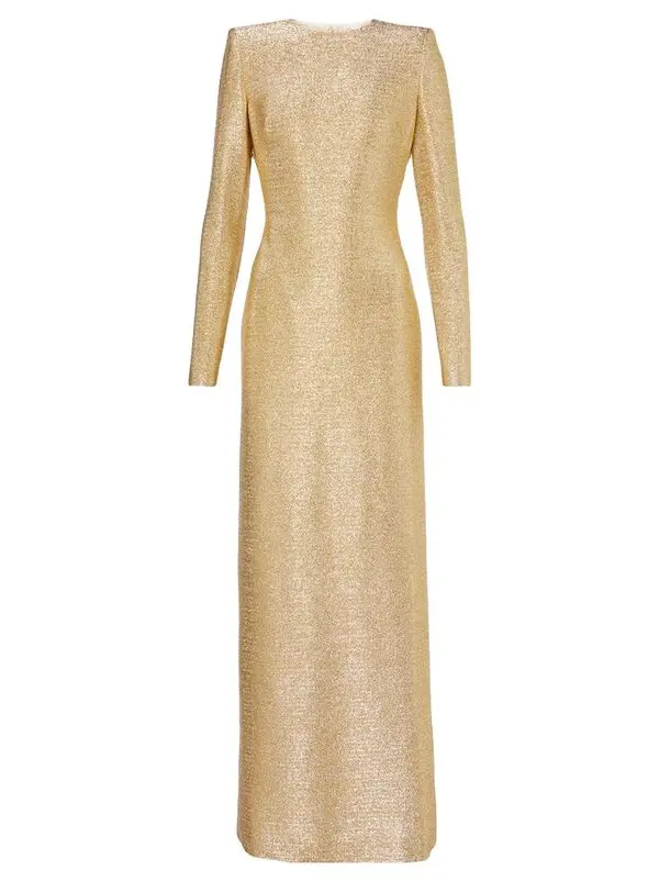 Oscar De La Renta Metallic Gown - Gold