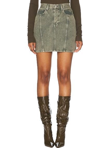 Moschino Denim Mini Skirt - Multi Grey
