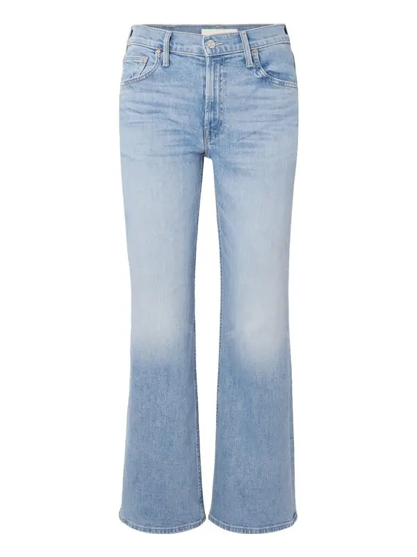 MOTHER Bookie Flood High-rise Bootcut Jeans - Blue