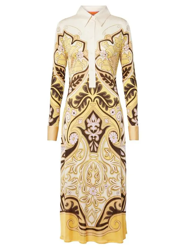 La DoubleJ Perry Printed Midi Shirt Dress - Multicoloured