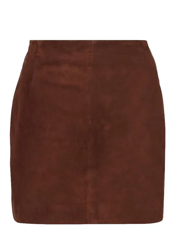 Nour Hammour Remi Suede Miniskirt - Beige