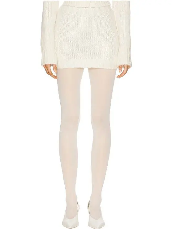 HELSA Annabelle Knit Skirt In . Also - Ivory