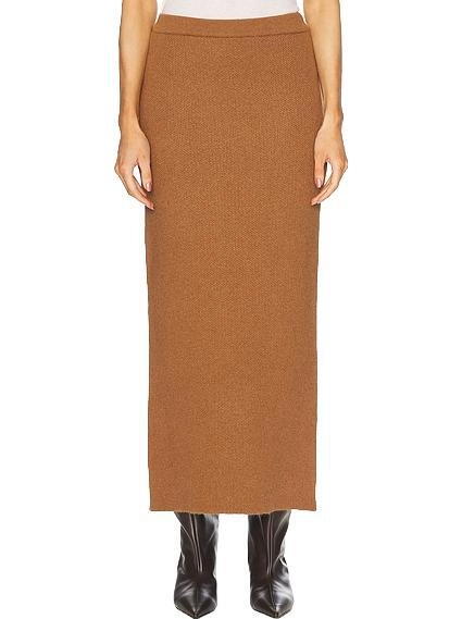 SEROYA Hazel Knit Maxi Skirt - Camel