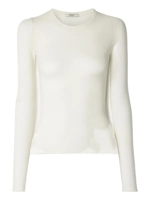 FFORME Ames Stretch-silk T-shirt - Neutrals