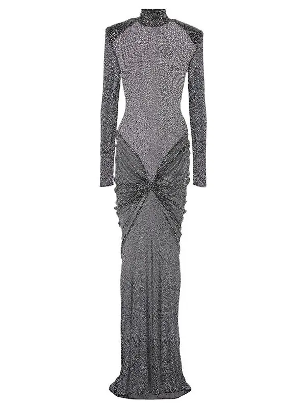 THE NEW ARRIVALS ILKYAZ OZEL Embellished Gown - Black