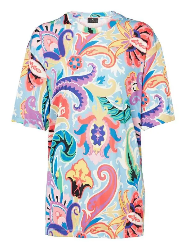 Etro Printed Viscose-elastane Top - Multicoloured