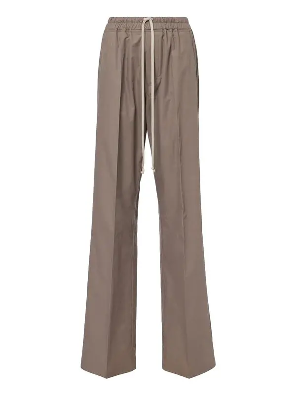 Rick Owens Dietrich Cotton Wide-leg Pants - Grey