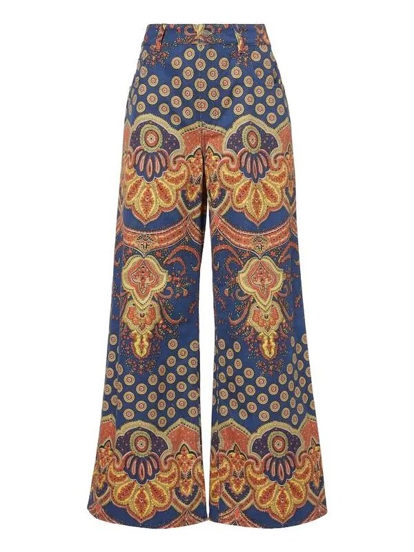 Valentino Garavani Voyage Imaginaire Wide-leg Jeans - Multicoloured