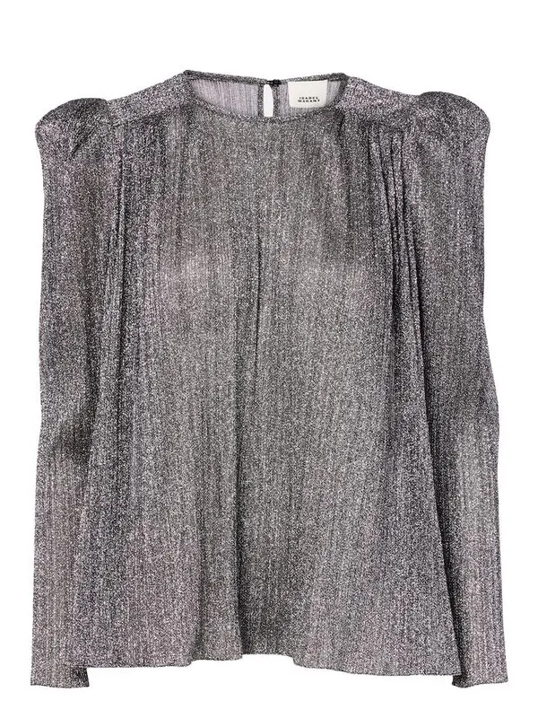 Isabel Marant Étoile Eylia Pleated Top - Silver