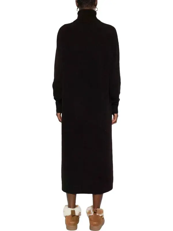 6397 Roll-neck Midi Dress - Black