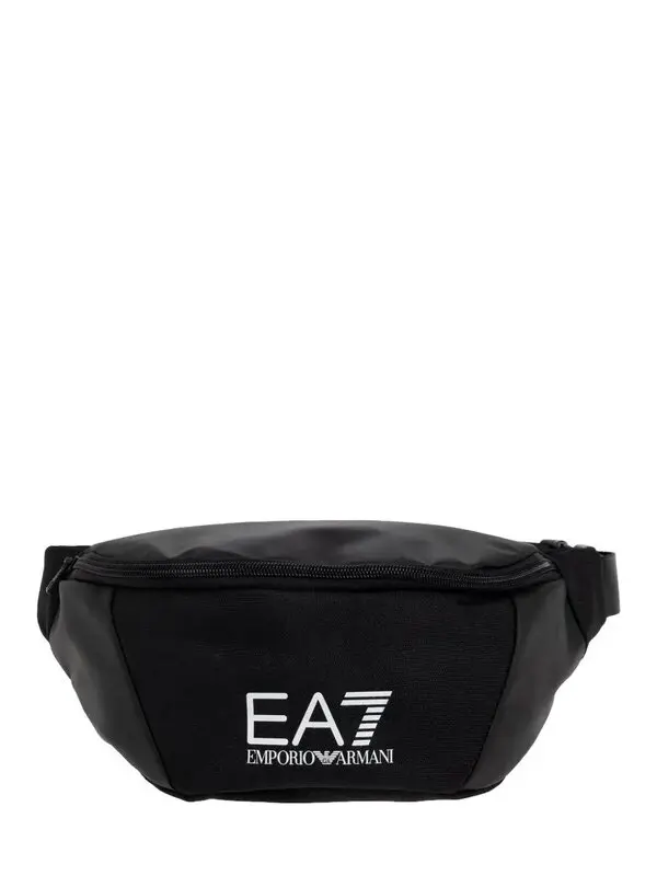 EA7 Paneled Logo-detail Belt Bag - Black