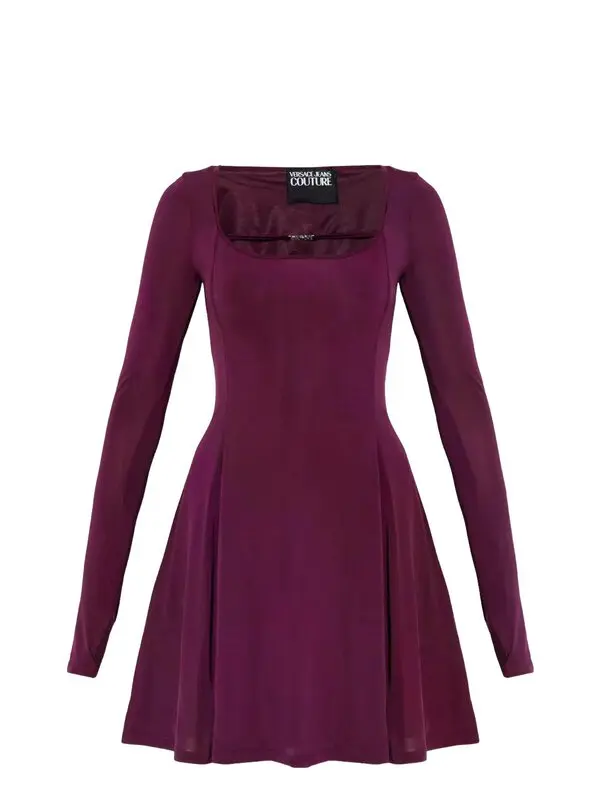 Versace Long-sleeve Cut-out Mini Dress - Red