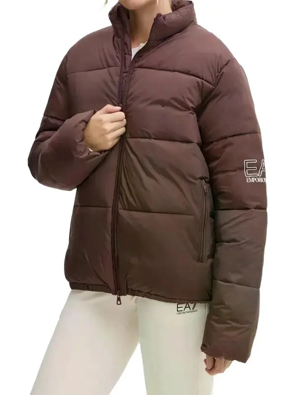 EA7 Zip-up Puffer Jacket - Brown