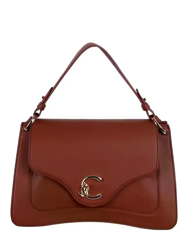 COCCINELLE Medium Tote Bag With Logo Plaque - Brown