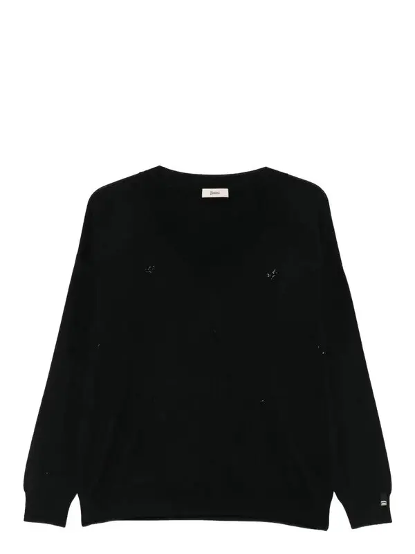 Herno V-neck Sweater - Black