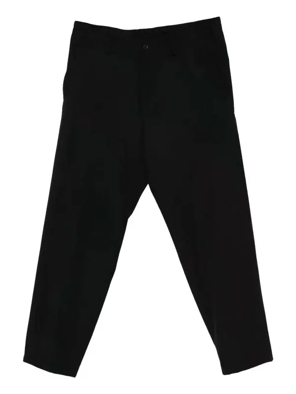 Yohji Yamamoto Tailored Straight Leg Trousers - Black