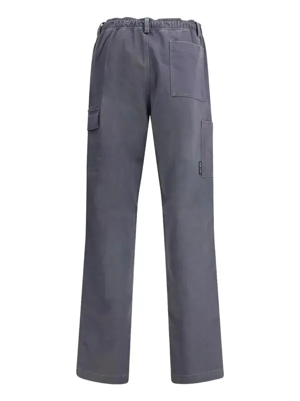 GR10K Cargo Pocket Washed Cotton Trousers - Grey