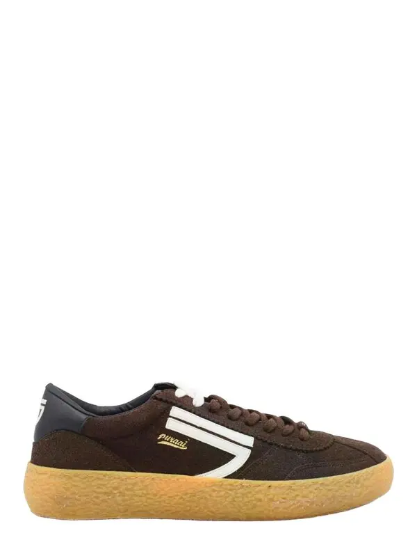 PURAAI Logo Detail Lace-up Sneakers - Brown
