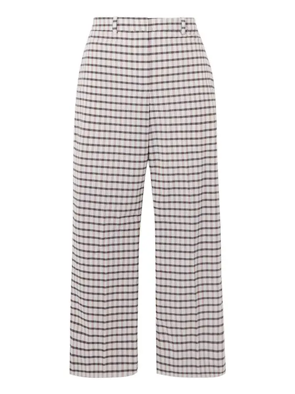 Tory Burch Checked Canvas Straight-leg Golf Pants - Multi
