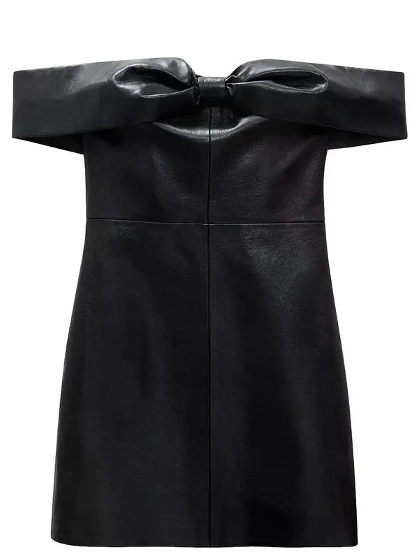 ANINE BING Bow-detailing Strapless Mini Dress - Black
