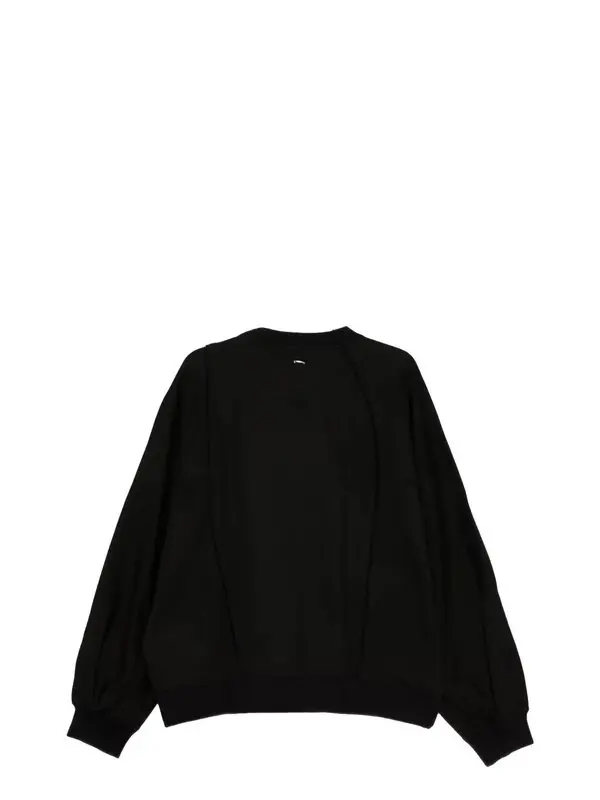SONGZIO Cut-out Dolman-sleeve Sweatshirt - Black