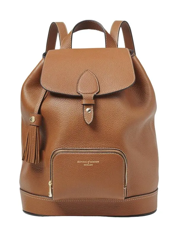ASPINAL OF LONDON Small Leather Hudson Backpack - Brown