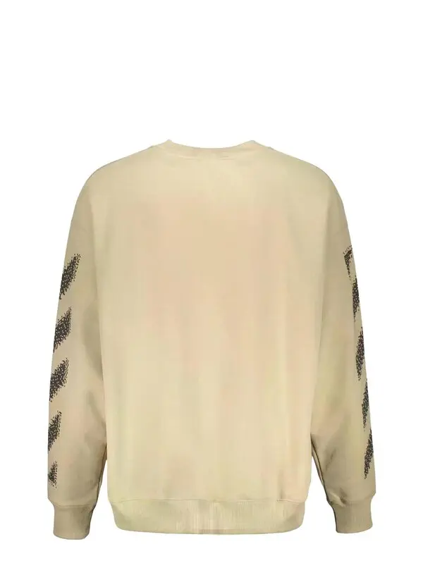 Off-White Diagonal-stripe Long-sleeve Sweatshirt - Neutrals