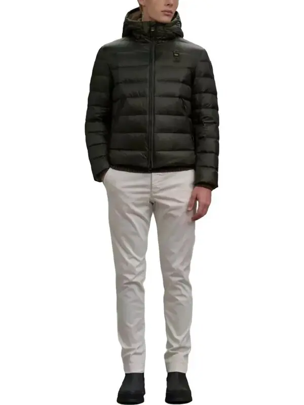 BLAUER. Quilted Hooded Jacket - Green