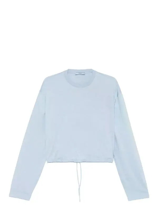Prada Drawstring-hem T-shirt - Blue