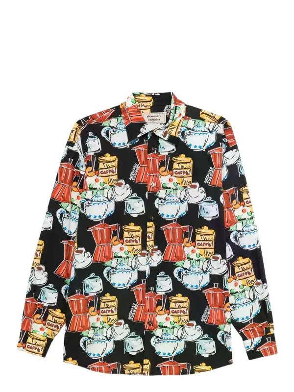 ALESSANDRO ENRIQUEZ Graphic-print Shirt - Black